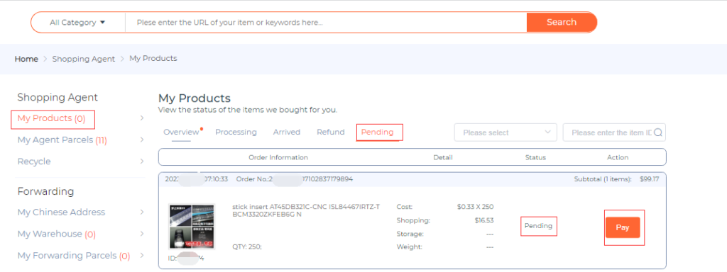 "My Orders" page to view your orders - Help Center - Yoybuy